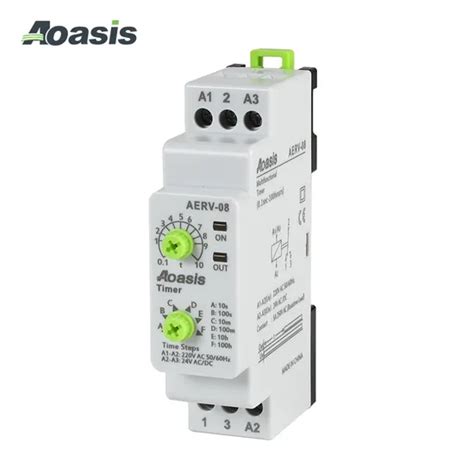 Aoasis Aerv 08 220V AC Relay OEM DIN Rail Mounting Relay Adjustable Multifunction Timer Relay