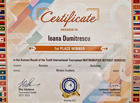 Concursul Internațional De Matematică Mathematics Without Borders Mindset Academy