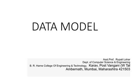 Data Model PPT