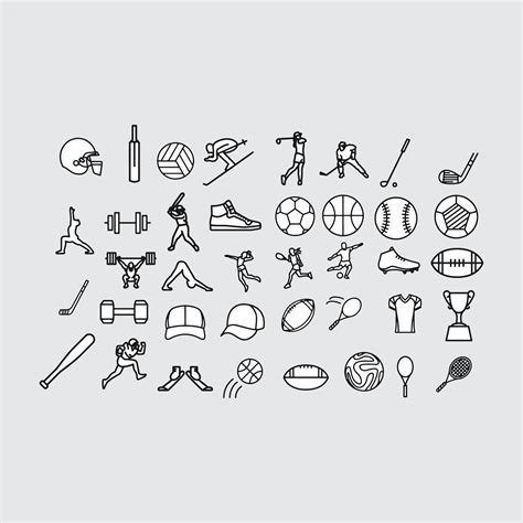 Icon Set Line Of Sports 29458768 Vector Art At Vecteezy