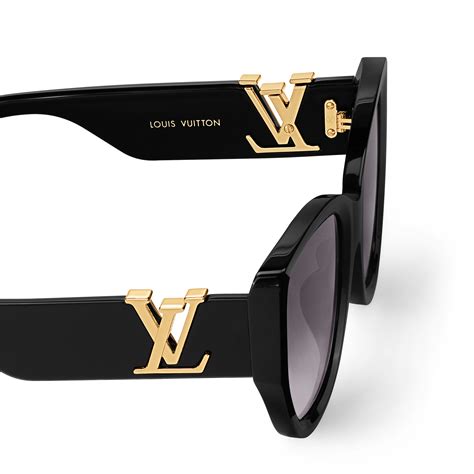 Lv Icon Cat Eye Sunglasses Luxury Black Acetate Women Louis