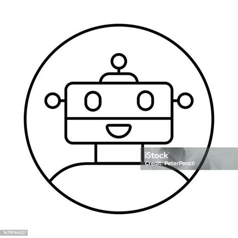 로봇 인공 지능 아바타 아이콘입니다 챗봇 및 소셜 네트워크에 대한 다양한 봇 얼굴을 프로파일링합니다 문자 벡터 스톡 일러스트 Brand Name Online