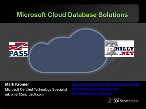 Microsoft Cloud Database And Cloud Bi Ppt