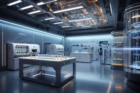Premium Ai Image Quantum Computing Futuristic Science Lab