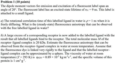 Solved Problem 1 10 Points The Dipole Moment Vectors For Emission
