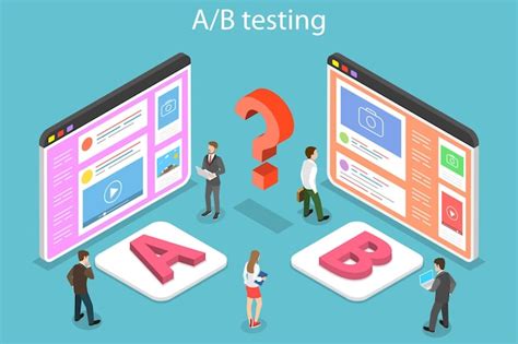 Premium Vector Isometric Flat Vector Concept Of AB Testing Split Test AB Comparison