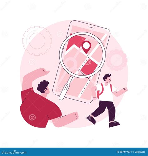 Mobile Tracking Soft Abstract Concept Vector Illustration Stock Illustration Illustration Of