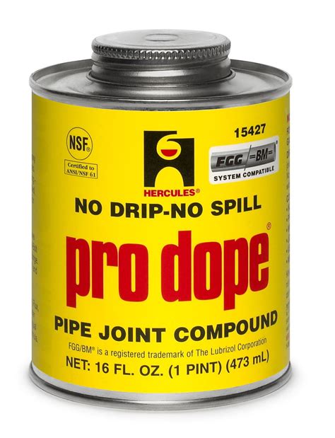 Oatey 15427 Hercules Pro Dope Pipe Joint Compound 1 Pt Gray