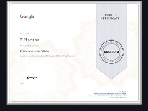 ediga harsha on linkedin i completed certification on python course