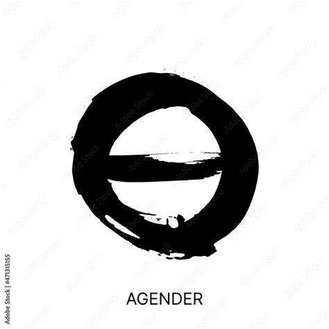 Hand Drawn Black Ink Brush Stroke Gender Symbol Sexual Orientation