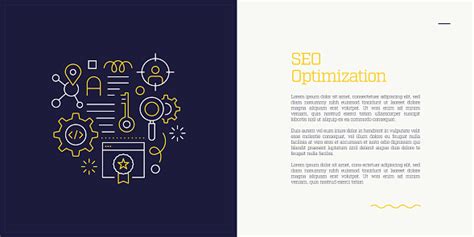 일러스트레이션 Seo 최적화 개념의 벡터 집합입니다 웹 페이지 배너 포스터 인쇄 등을 위한 라인 아트 스타일 배경 디자인 벡터 일러스트레이션 0명에 대한 스톡 벡터 아트 및