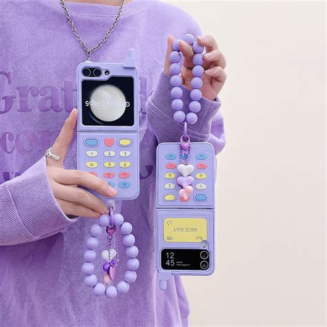 당일 출고 갤럭시 Z플립5 4 3케이스 지플립5 퍼플 전화기 안테나 케이스