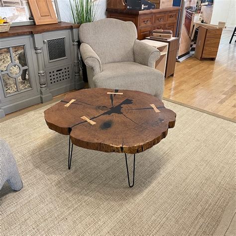 Red Oak Epoxy Table Etsy