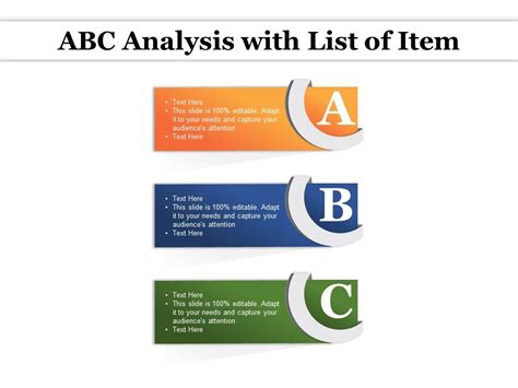 Abc Analysis With List Of Item Presentation Graphics Presentation