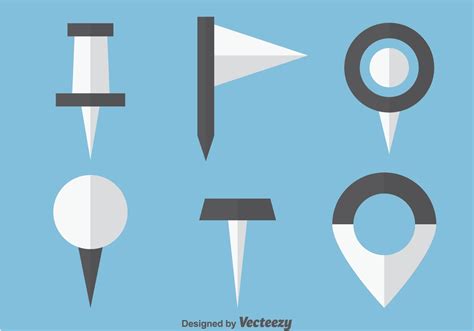 Flat Vector Mark Pointer Icons 96347 Vector Art At Vecteezy