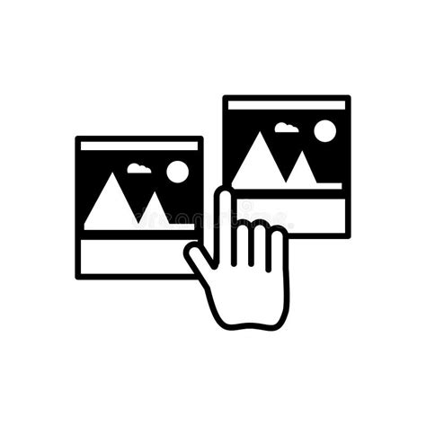 Picture File With Hand Mouse Cursor Stock Illustration Illustration Of Isolated Design