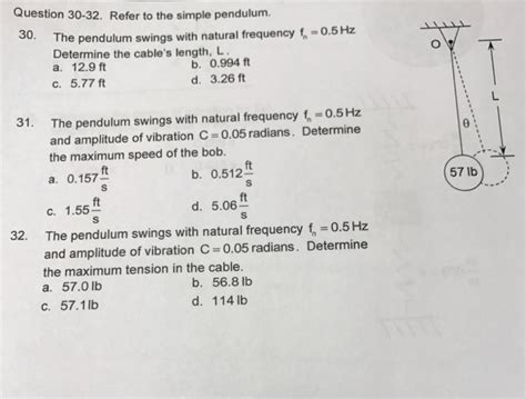 Solved Refer To The Simple Pendulum The Pendulum Swing