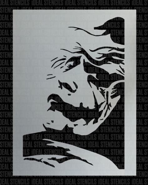 The Joker Black And White Stencil