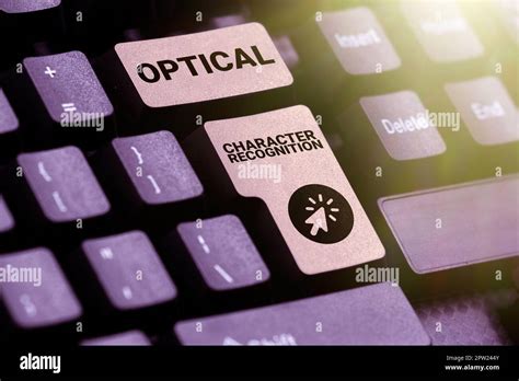 Text Caption Presenting Optical Character Recognition Word Written On