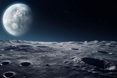 Premium Photo Generative AI Image Of Exploring The Moon In Outer