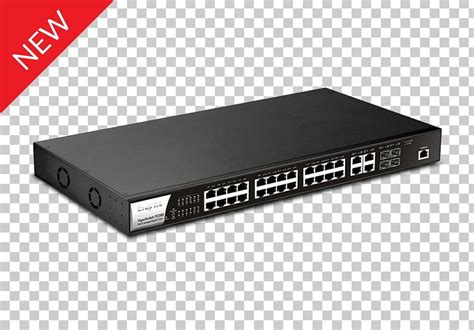 Power Over Ethernet Draytek Vigorswitch G1280 Switch Png Clipart