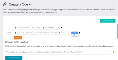 Create A Supporter Query Salsa Knowledgebase