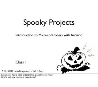 Arduino Spooky Projects Class PPT