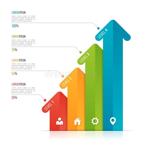 Arrow Infographic Template For Data Visualization 4 Options Le Stock Vector Illustration Of