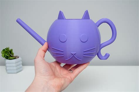 Large Crazy Cat Lady Watering Can Holds 6 Cups 48 Oz Gooseneck Spout For Precise Watering Cat