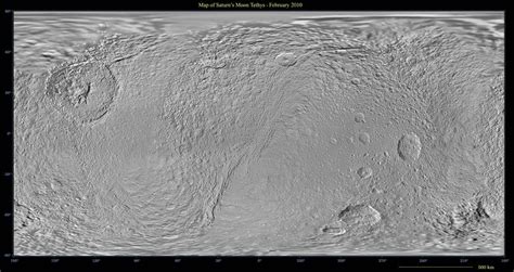 Map Of Tethys February 2010 Nasa Jet Propulsion Laboratory Jpl