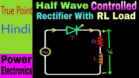🔴 Single Phase Half Wave Controlled Rectifier With Rl Load In Hindi