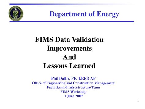 Ppt Fims Data Validation Improvements And Lessons Learned Powerpoint Presentation Id4516368