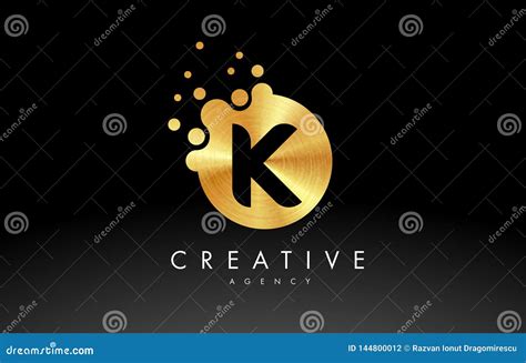 Golden Metal Letter K Logo K Letter Design Vector Stock Vector Illustration Of Idea Shape