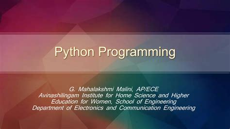 Introduction To Python Ppt