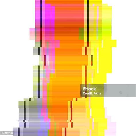 디지탈 글리치 그래픽 아트 왜곡된 브로컨 주황색 테두리가 배경기술 2000 2009 년에 대한 스톡 벡터 아트 및 기타 이미지 2000 2009 년 2000년대 스타일