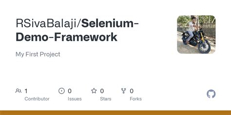 Github Rsivabalaji Selenium Demo Framework My First Project