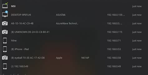 seeing unknown devices connected after checking with the network