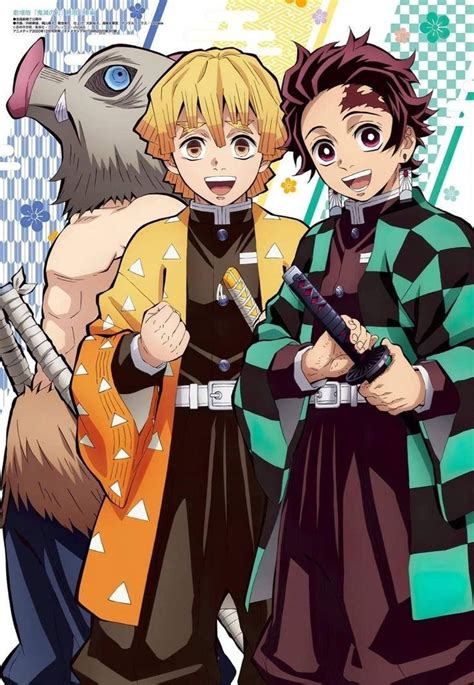 Tanjiro With Inosuke And Zenitsu By Tsaad20 On Deviantart