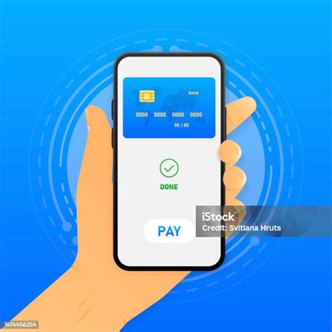 모바일 온라인 결제 전화 화면의 신용 카드 온라인 쇼핑 벡터 일러스트레이션 계산대에 대한 스톡 벡터 아트 및 기타 이미지