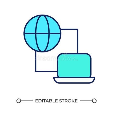 Internet Connection Rgb Color Icon Stock Vector Illustration Of Logotype Outline 318609680