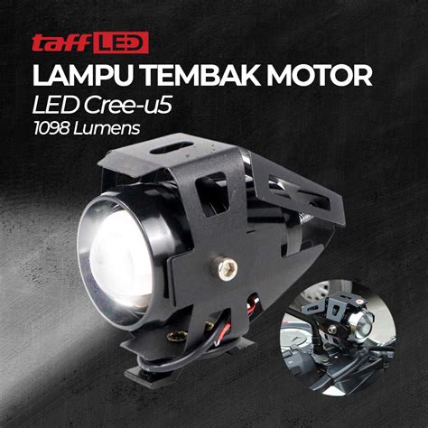 Jual Lampu Tembak Motor Transformer Led Cree U5 1098lm Cool White U5 Hitam Lampu Motor