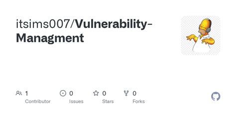 Github Itsims007 Vulnerability Managment