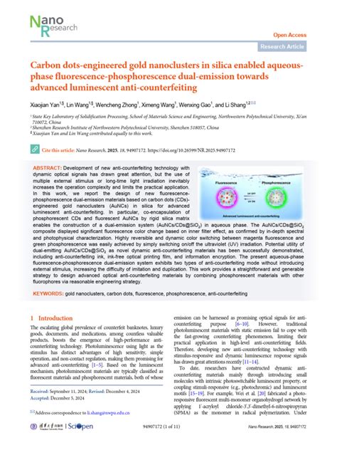 Carbon Dots Engineered Gold Nanoclusters In Silica Enabled Aqueous
