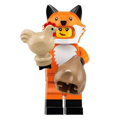 LEGO Fox Suit Girl Minifigure with Hen – Series 19 CMF | Build Me Mini