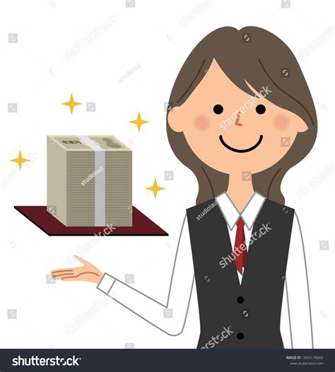 Illustration Woman Uniform Money Stock Vector Royalty Free 1859174002 Shutterstock