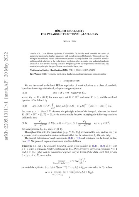 Pdf H Older Regularity For Parabolic Fractional P Laplacian