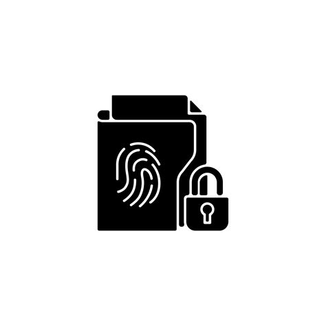 Sensitive Information Protection Black Glyph Icon 3600626 Vector Art At