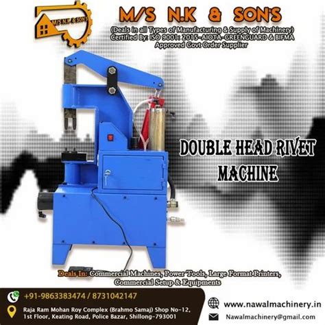Double Head Rivet Machine At Rs 750000 Piece In Shillong Id