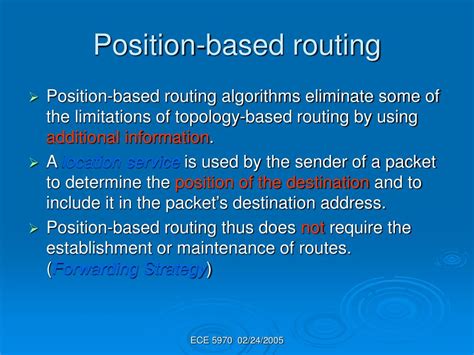 Ppt A Survey On Position Based Routing In Mobile Ad Hoc Networks
