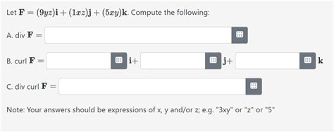 Solved Let F9yzi1xzj5xyk ﻿compute The Followinga